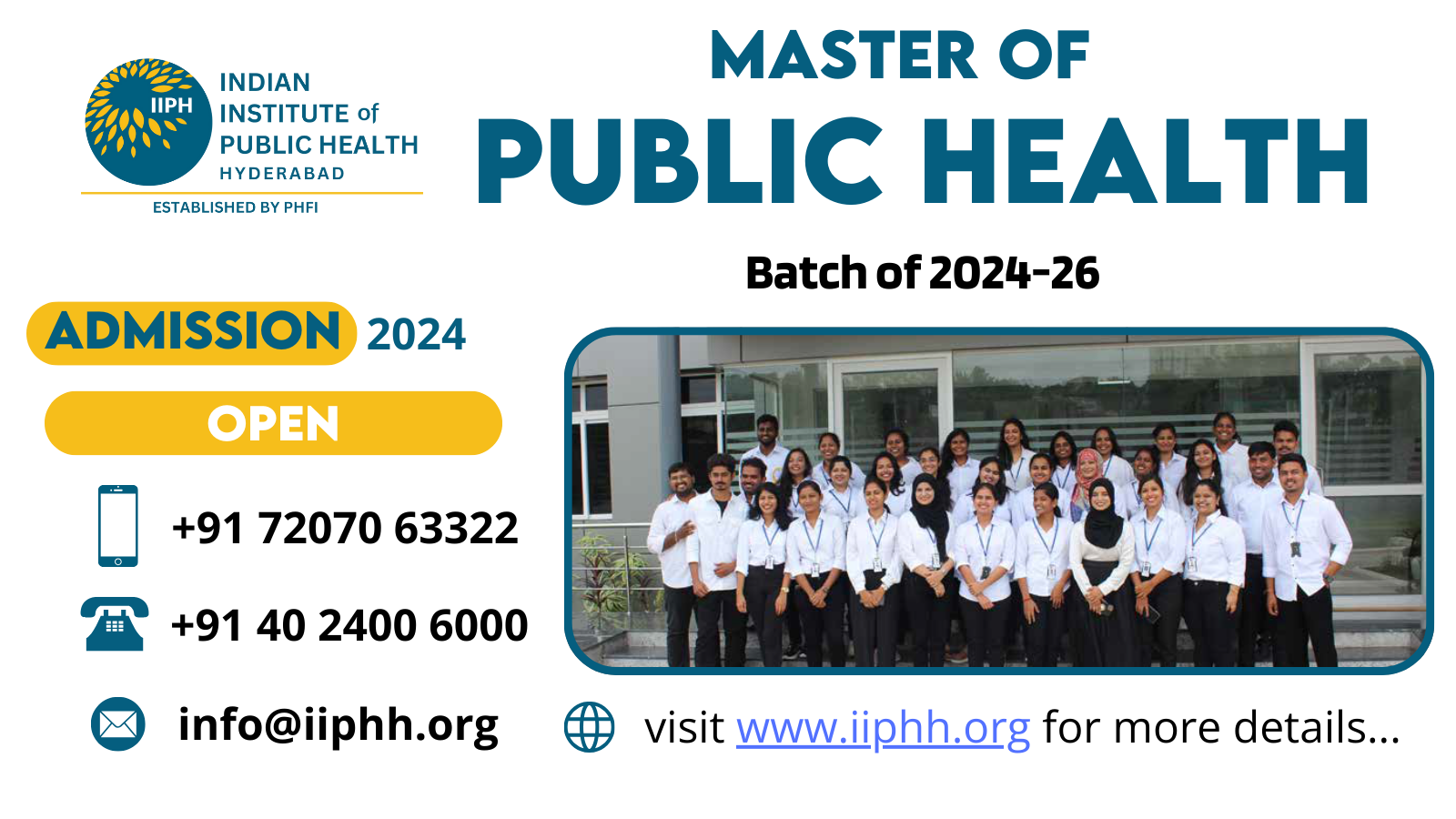 Indian Institute of Public Health Hyderabad (IIPH-H) – as an arm of the ...